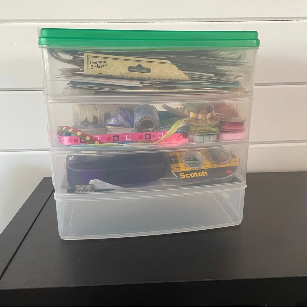 Office | Scrapbooking Supplies Mystery Box Stackable Container Art ...